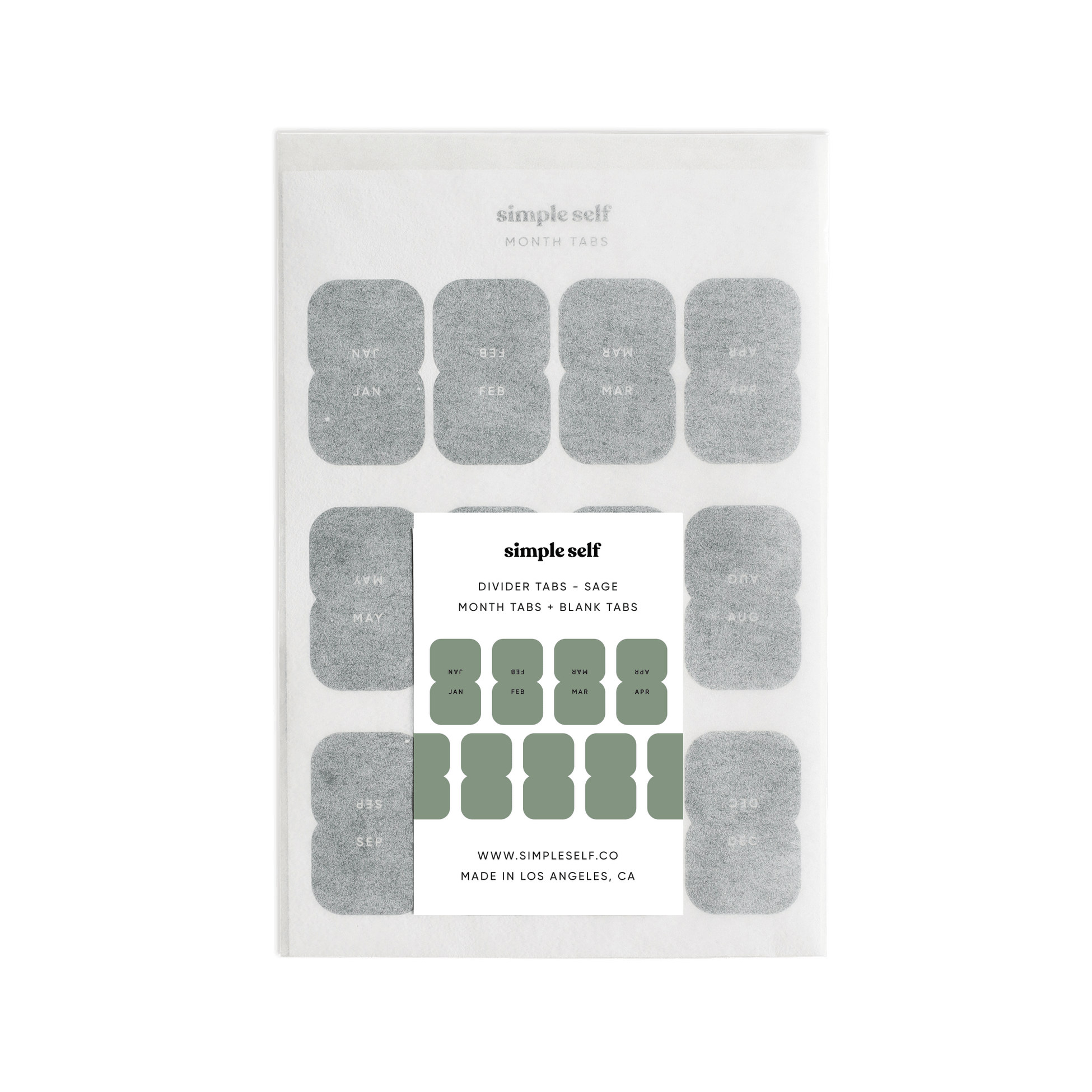 Monthly + Blank Divider Tabs – Simple Self