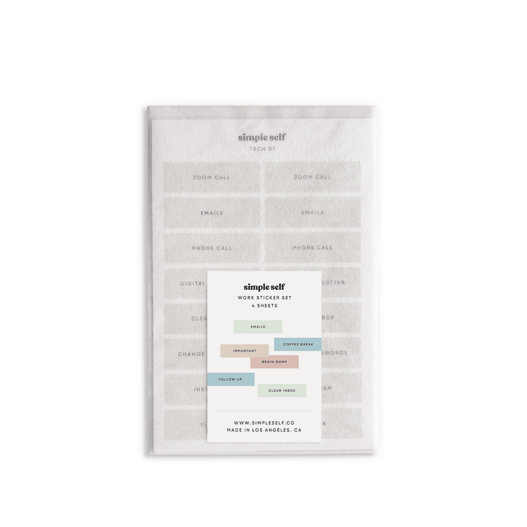 Work Sticker Set – Simple Self