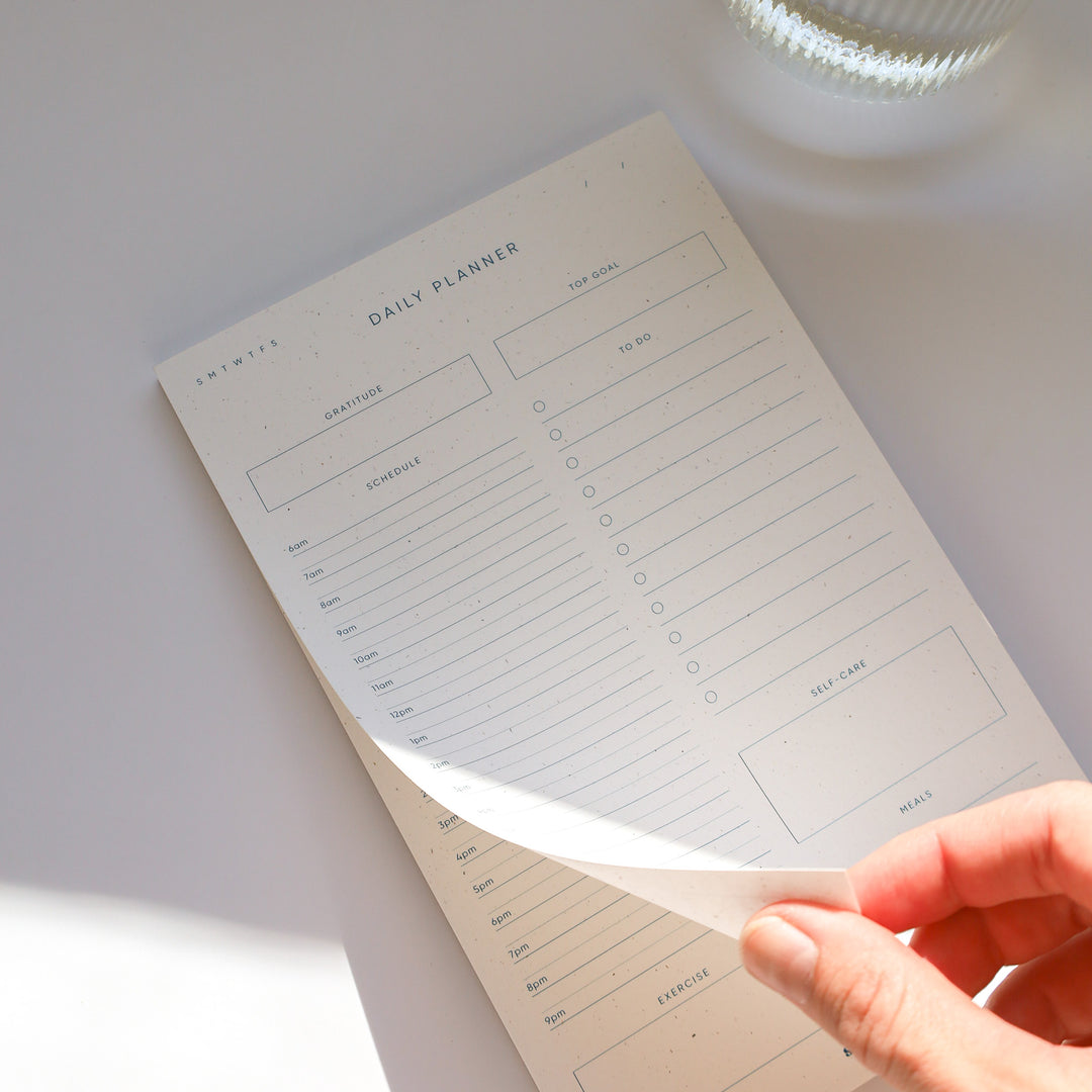 Daily Planner Notepad | 52-Sheets | 5.5" x 8.5" – Simple Self