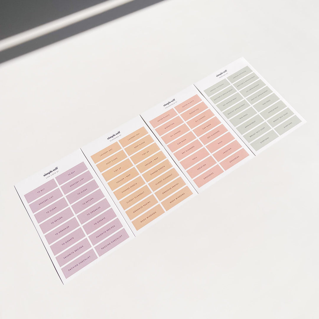 Life Sticker Set – Simple Self
