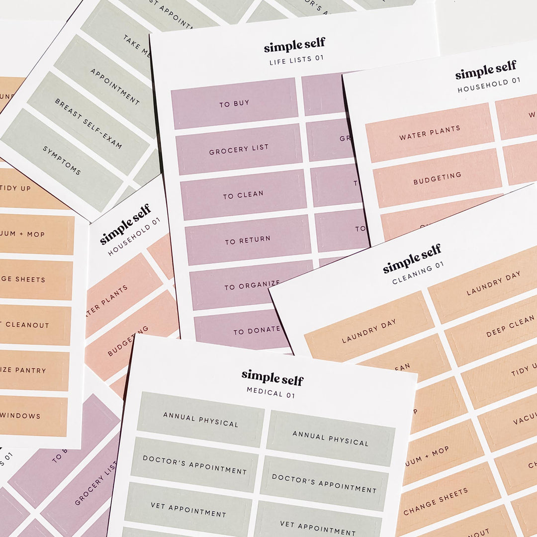 Life Sticker Set – Simple Self