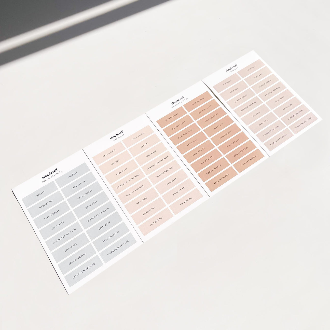 Wellness Sticker Set – Simple Self