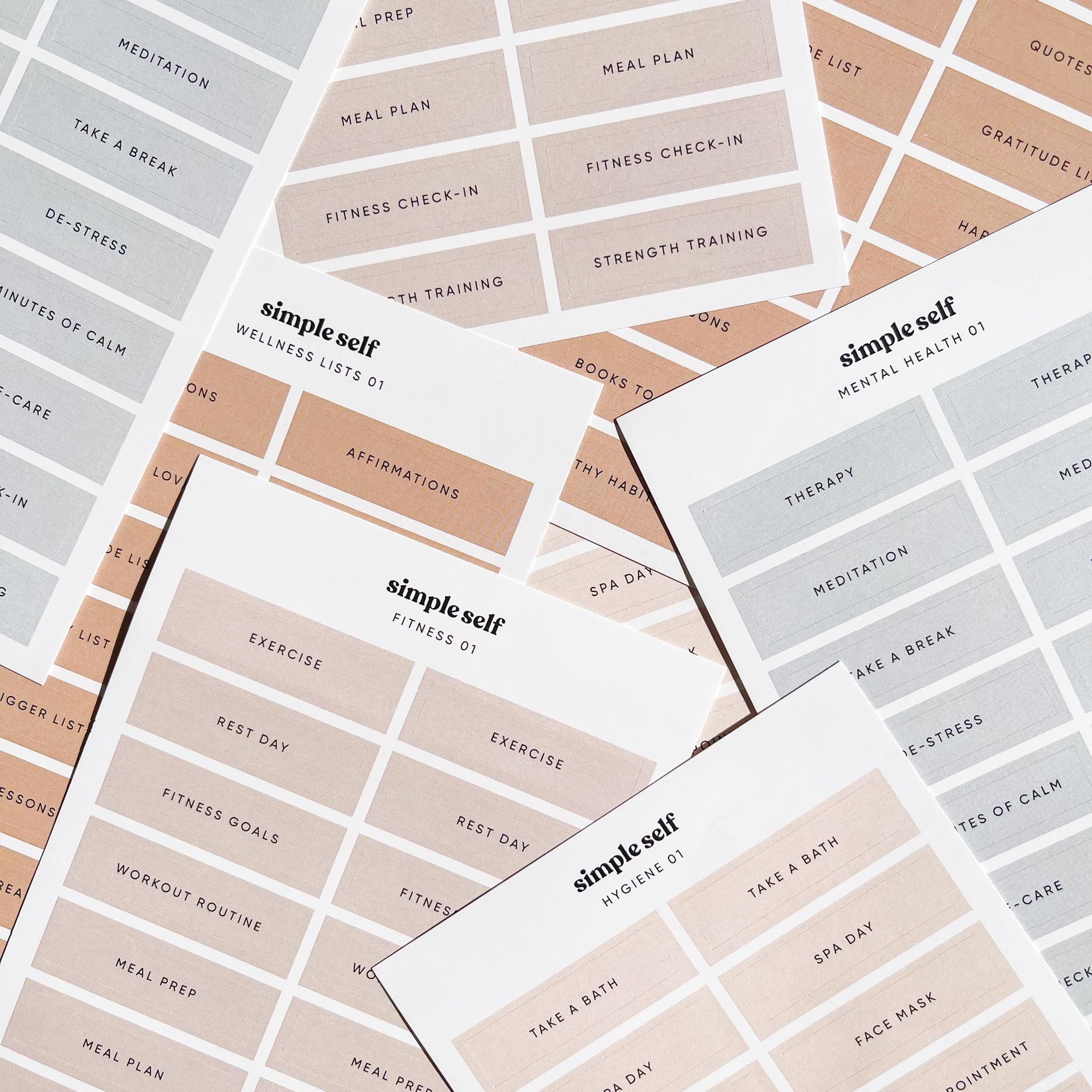 Wellness Sticker Set – Simple Self
