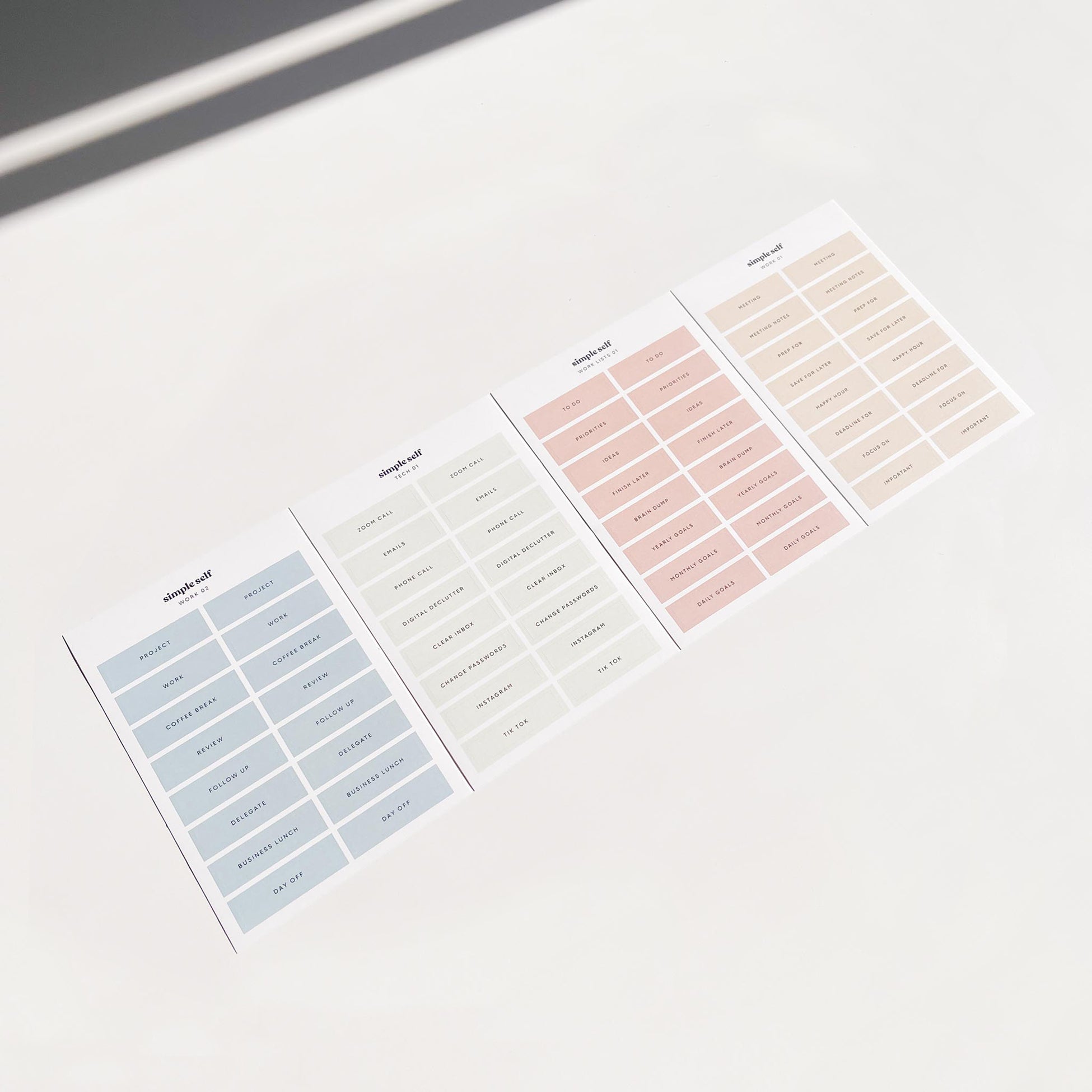 Work Sticker Set – Simple Self